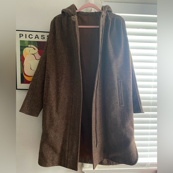 Vintage | Jackets & Coats | Vintage Central Park Wool Batwing Hooded ...